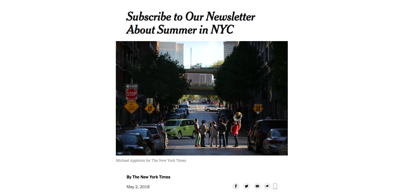 NYT: Summer newsletter | García Media
